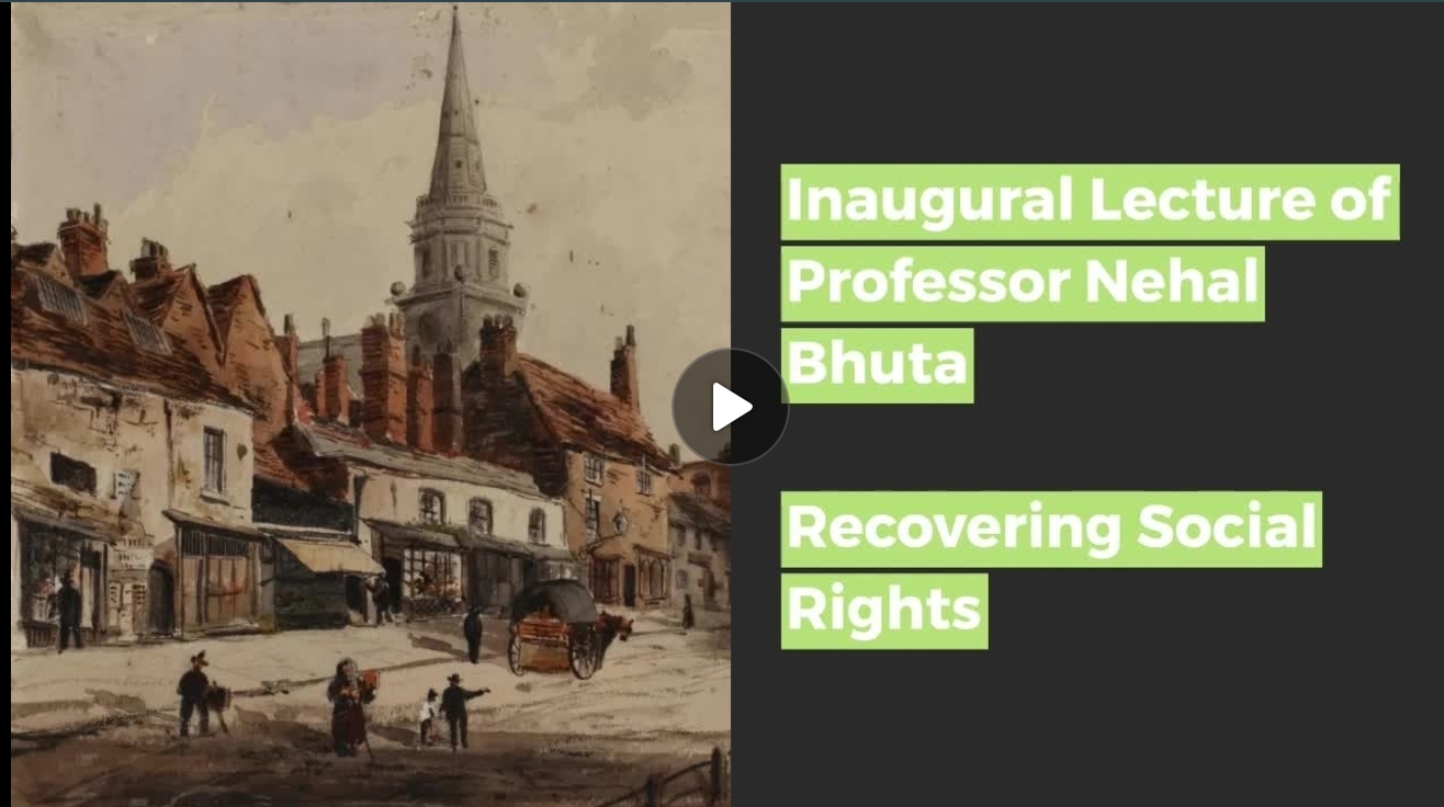 Professor Nehal Bhuta's Inaugural Lecture | College of Arts, Humanities and Social Sciences ...